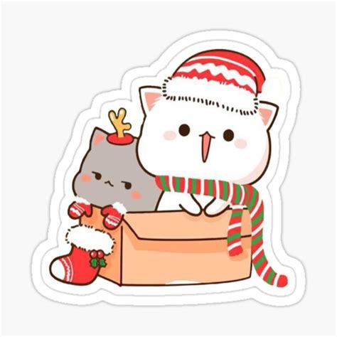 Mochi Mochi Peach Chat Sticker For Sale By Sabrina155 Redbubble