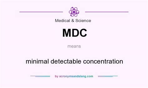 Mdc Minimal Detectable Concentration In Medical And Science By