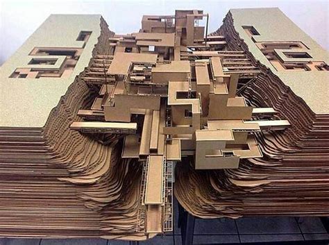 Cardboard Layers Model Conceptual Model Architecture Layered