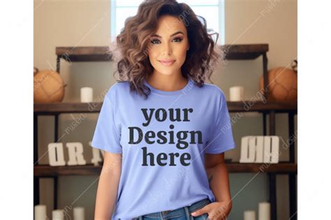 Gildan 64000 Heather Royal Mockup Graphic By Misba Design · Creative