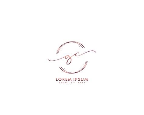 Initial Gc Feminine Logo Beauty Monogram And Elegant Logo Design Handwriting Logo Of Initial