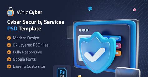 Whizcyber Cyber Security Psd Template Websites Ft Camera And Cybersecurity Envato Elements