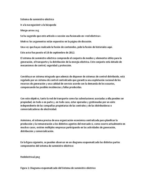 Sistema De Suministro Eléctrico Pdf Red Eléctrica Naturaleza