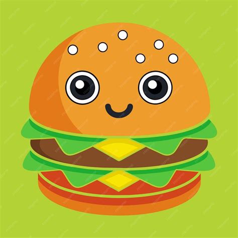 Premium Vector Happy Burger