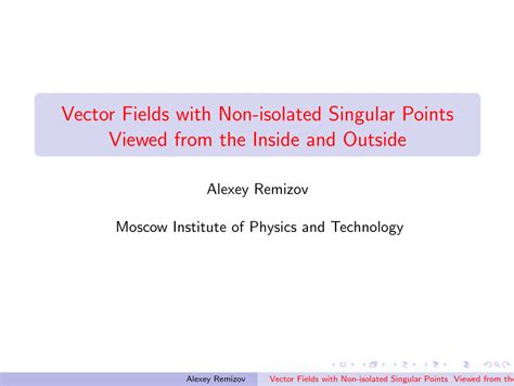 Pdf Vector Fields With Non Isolated Singular Points Viewed From The