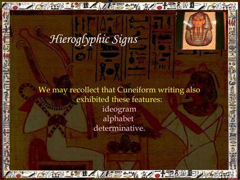 Story Of Scripts Part Egyptian Hieroglyphs Ppt