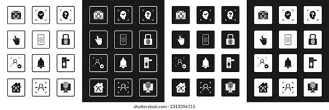 Set Face Recognition Mobile Fingerprint Scan Stock Vector Royalty Free 2313396115 Shutterstock
