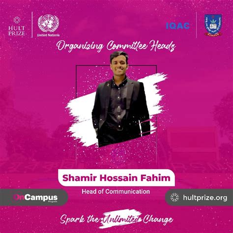 Shamir Hossain On Linkedin Hultprize Bsmrau Iqac Unitednations