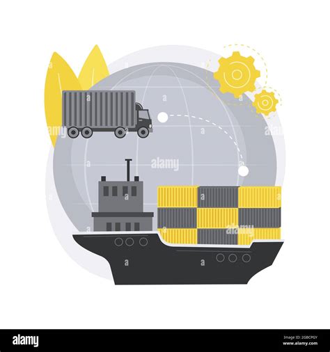 Container Transportation Abstract Concept Vector Illustration Stock