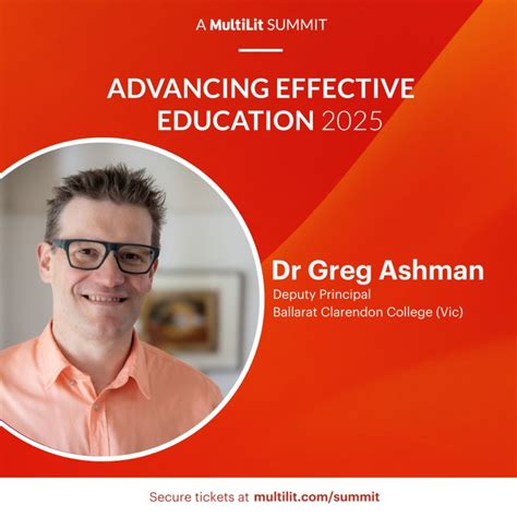 Dr Greg Ashman Joins Us At The Advancing Effective Education Summit