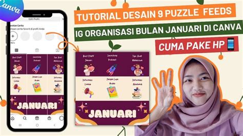 Cara Membuat Desain Puzzle Feeds Organisasi Edisi Bulan Januari