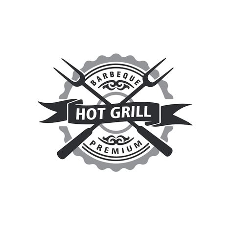 Premium Vector Vintage Grill Barbeque Barbecue Bbq With Fork Stamp