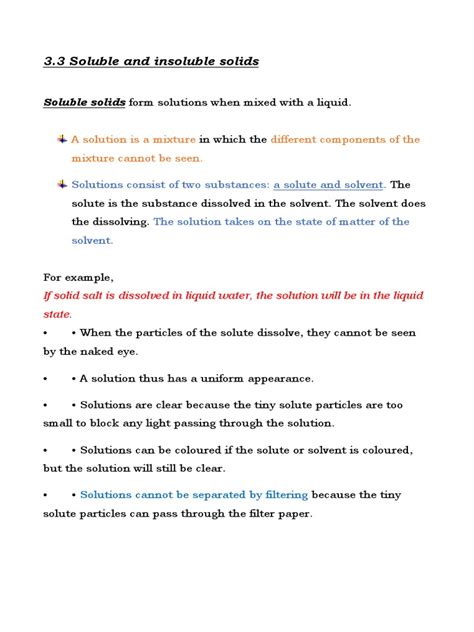 33 Soluble And Insoluble Solids Pdf