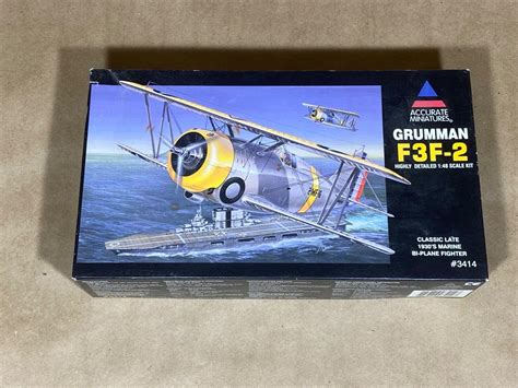 Grumman F3f 2 Model Kit Accurate Minatures 1930s Marine Bi Plane
