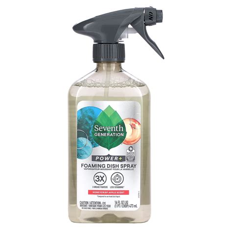 Seventh Generation Power 포밍 식기 세척 스프레이 허니크리스프 애플 향 473ml16fl Oz