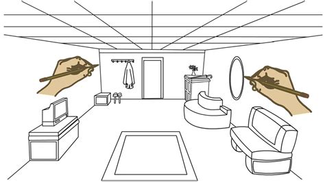 كيف ترسم غرفة معيشة بسهولة How To Draw A Living Room Easily Youtube