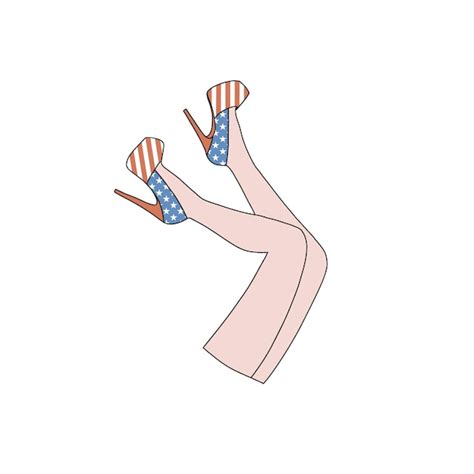 Pernas De Mulher Em Sapatos De Salto Alto Vector Clipart Isolado Em