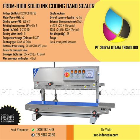 FRBM 810II Solid Ink Coding Band Sealer PT Surya Utama Teknologi