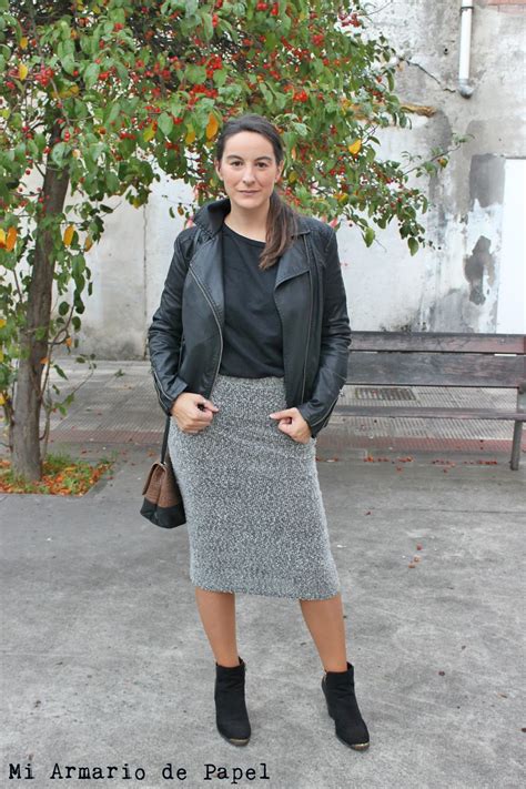Outfit Cómo Llevar Una Falda Lápiz Mi Armario De Papel