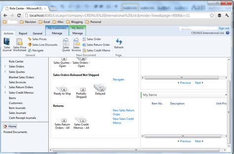 Microsoft Dynamics Nav 7 2013 Web Client
