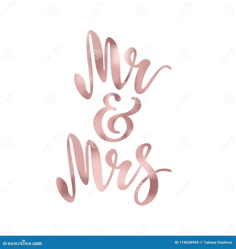 Mr And Mr Mrs And Mrs Gay Wedding Words Brush Pen Lettering Design