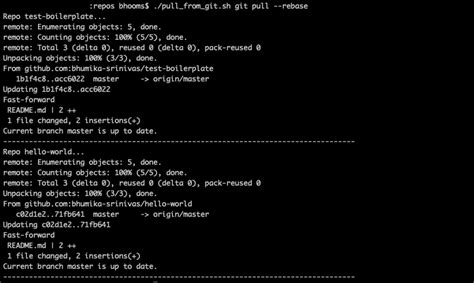Script To Run Git Commands Across Multiple Repos By Bhumika Srinivas