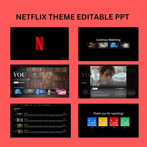 Editable Netflix Inspired Powerpoint Template 9 Slides In 2025 Powerpoint Templates