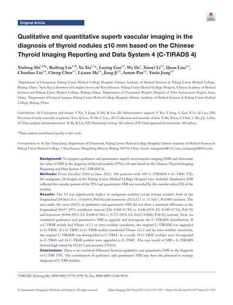 Pdf Qualitative And Quantitative Superb Vascular Imaging In The
