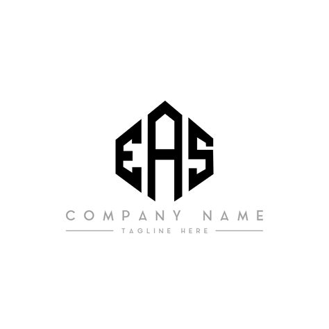 création de logo de lettre eas avec forme de polygone création de logo