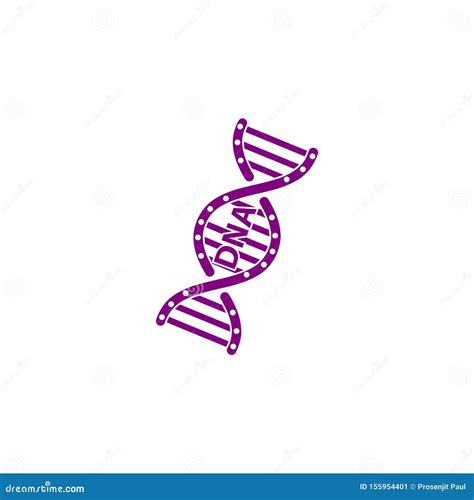 Dna Genetisch Teken Medisch Paars Kleurpictogram Stock Illustratie