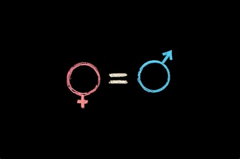 Premium Photo The Female Gender Symbol Is Equal To The Male Concept Of Gender Equality