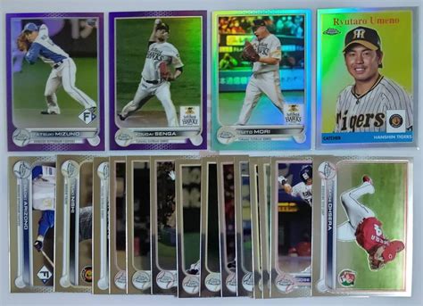 2022 Topps Chrome Npbベースボールカード Refractor Regular 18枚セット 千賀滉大 水野 森唯斗 梅野