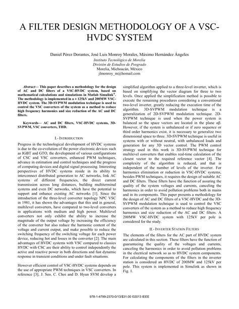 Pdf A Filter Design Methodology Of A Vsc Hvdc System