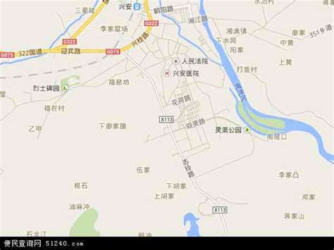 桂林市兴安县地图 县城 侯蒙 大山谷图库
