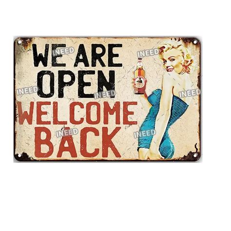 Retro Metal Pin Up Girl Sign Vintage Sexy Lady Tin Plate Painting For Bar Store Pub Or Man