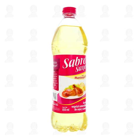 Aceite Comestible Sabrosano De Soya Y Canola 850 Ml