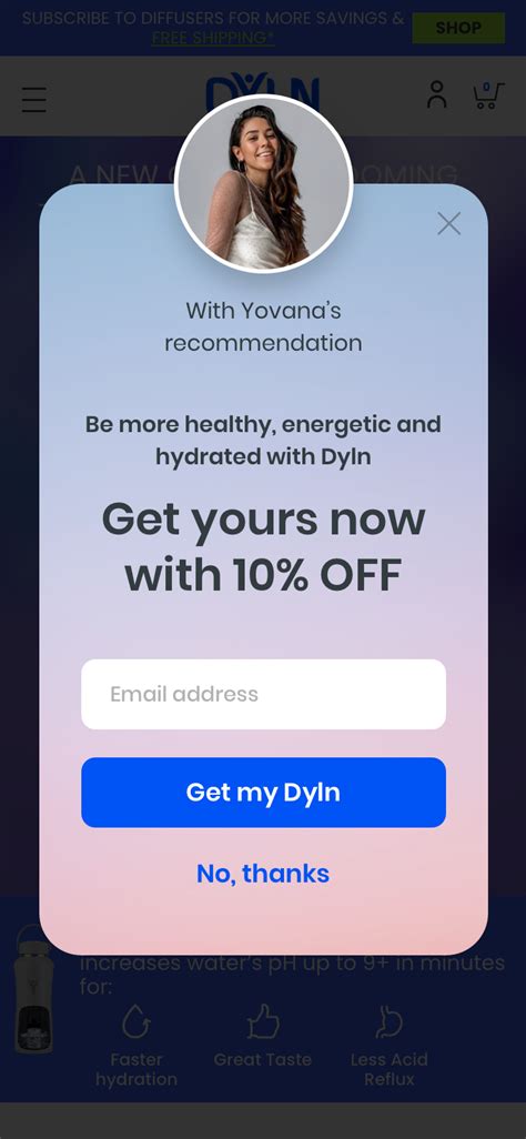 Influencer Welcome Popup Optimonk Tactic Library