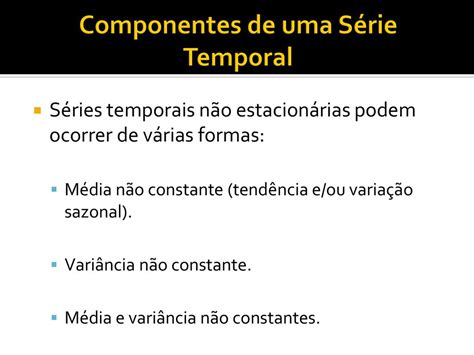 IntroduÇÃo A AnÁlise De SÉries Temporais Ppt Carregar
