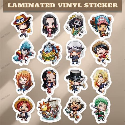 One Piece Vinyl Sticker Full Set 16 Pcs Shopee Philippines