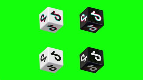 Tiktok 3d Cube Rotating In Different Color Combinations 3d Rendering