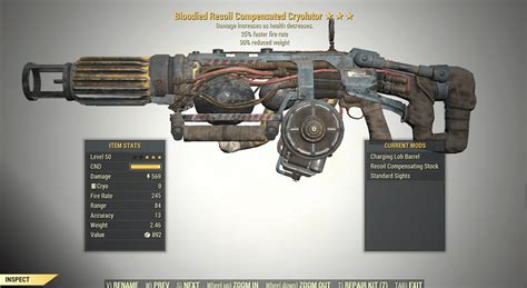 Hybrid 3 Bloodied Tesla Cryolator Faster Fire Rate 90 Reduced