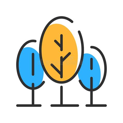 Tree Line Icon Nature Outline Symbol Stock Illustration Illustration Of Limb Season