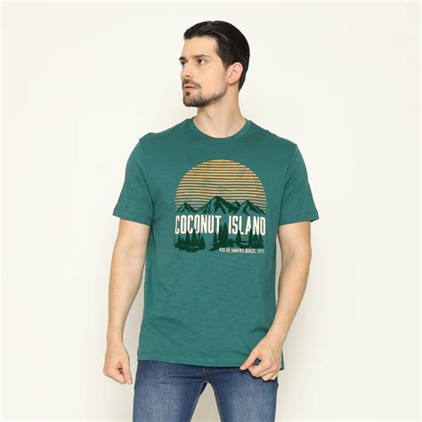 Jual Coconut Island Men Branding T Shirt Imet365g1 Kaos Pria Lengan