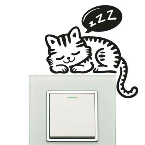 Cat Wall Sticker Plate Light Switch Socket Wall Sticker Vinyl Decal