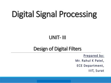 Design Of Digital Filters Vpdf