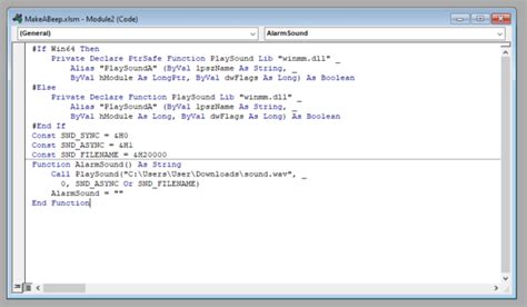 How To Create And Ring A Sound Alarm In Microsoft Excel