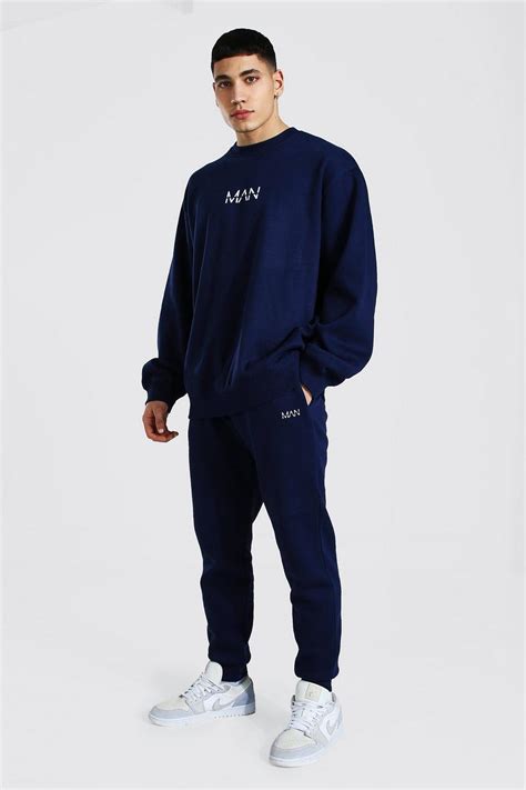 Oversized Original Man Sweater Tracksuit Boohoo Uk