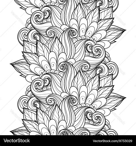 Seamless Monochrome Floral Pattern Royalty Free Vector Image