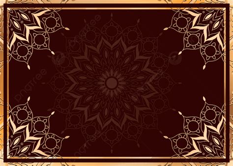 Ramadan Kareem Mandala Pattern Background Red Ramadan Mandala Flower
