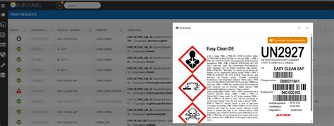 printing labels with eurolabel from sap s 4hana product compliance